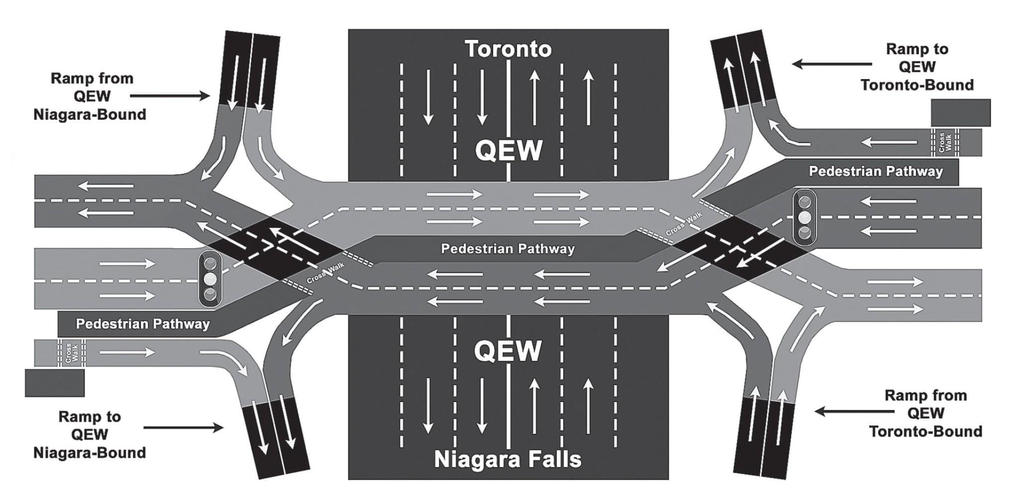Drivers worried about safety of new QEW interchange