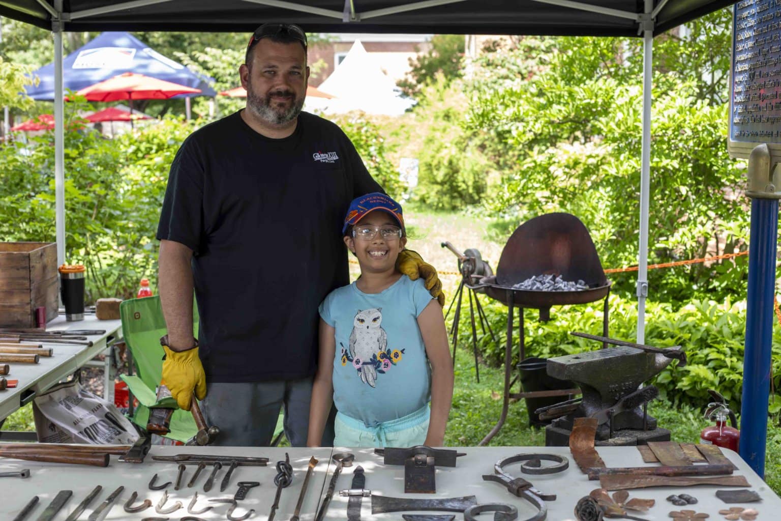 Father and daughter spotlight smithing at NOTL Museum